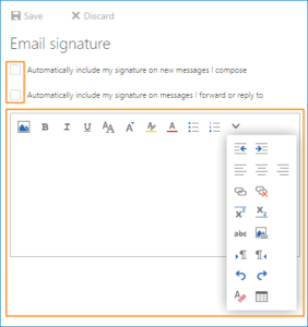 Erstellen und Ändern von E-Mail-Signaturen in Outlook im Web
