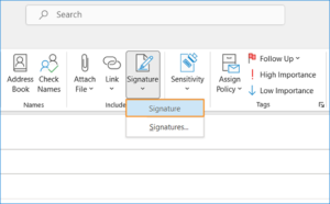 Einrichtung von E-Mail-Signaturen in Outlook 365