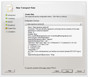 How to set up email disclaimers on Exchange Server 2010
