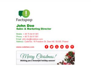 Christmas email signature inspirations for 2021