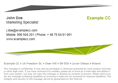 Abstract green - Email signature template