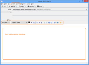 How to set up email signature in Thunderbird