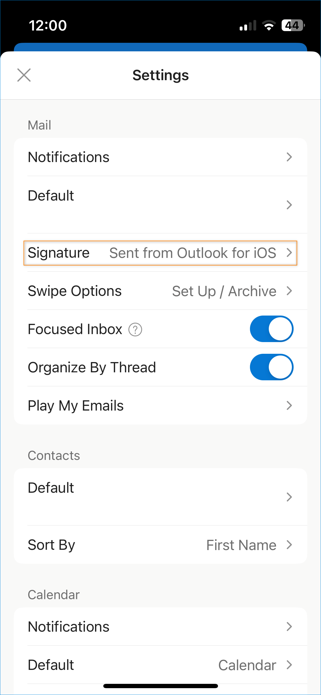 How to set up an email signature in Outlook for iOS