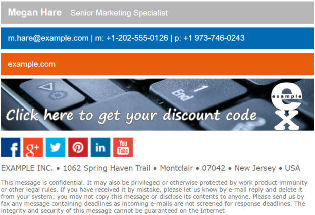 Marketing Email Signature - how to design a good email signature
