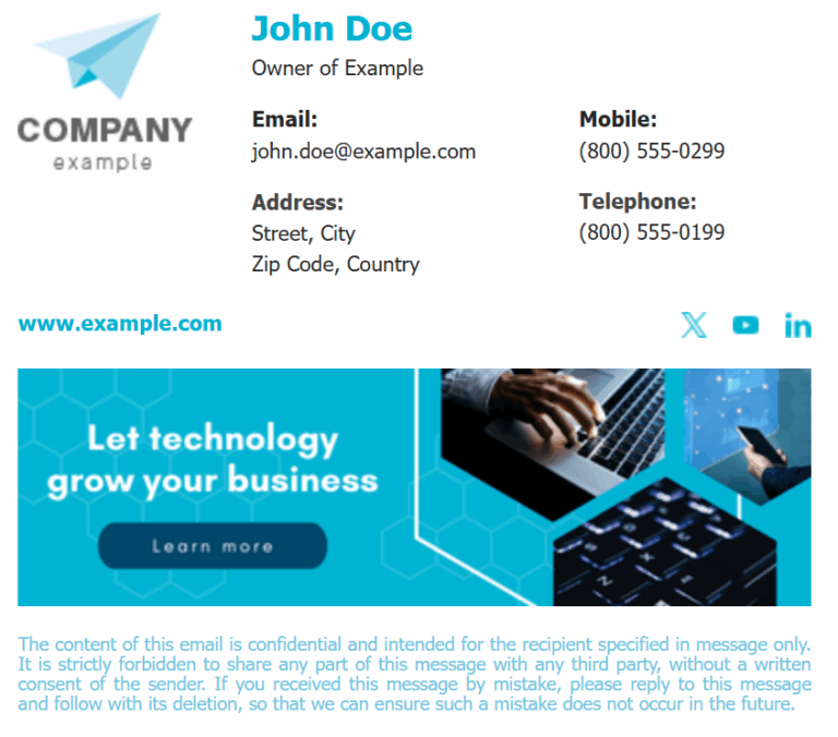 Email signature for a business owner - make your signatures great