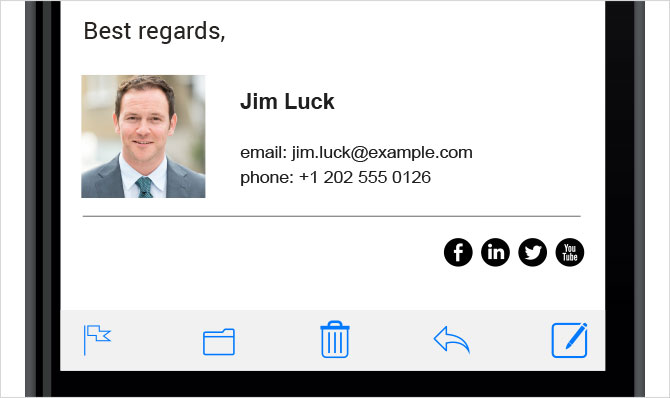 Simple Gmail Signature Template Template