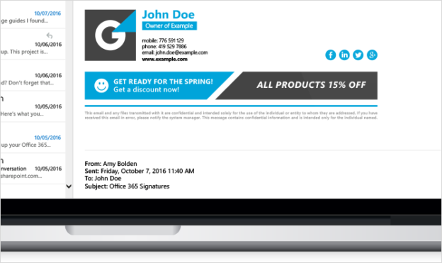 Email signature for business owner - design your pro email signature
