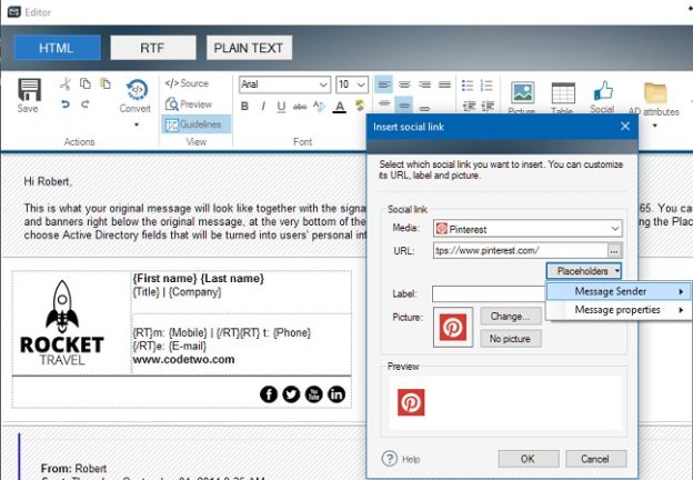 Best format for email signatures