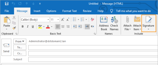 How to create and set up an email signature in Outlook 2019?