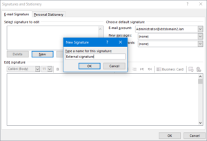 How to create and set up an email signature in Outlook 2019?