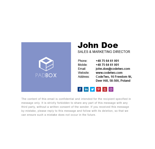 Email signature templates - download for free