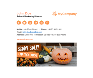 Download free email signature templates for Halloween