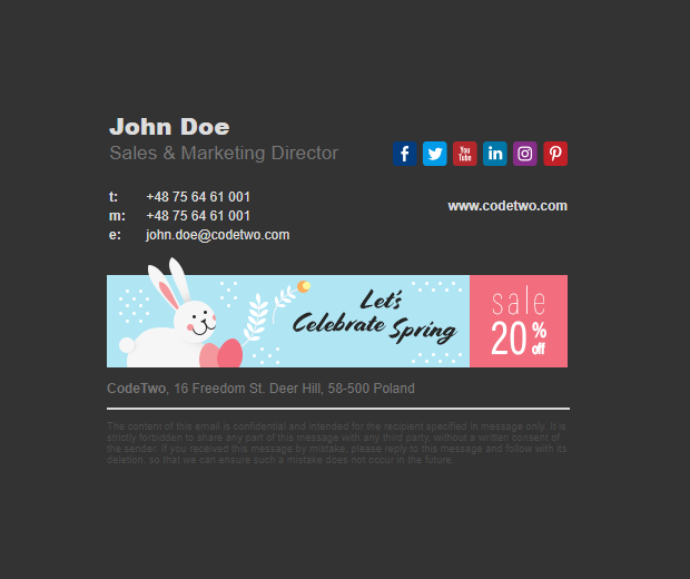 Spring signature template - Spring celebration - Mail-Signatures.com