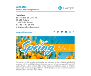 Fresh delivery of free Easter and spring email signature templates