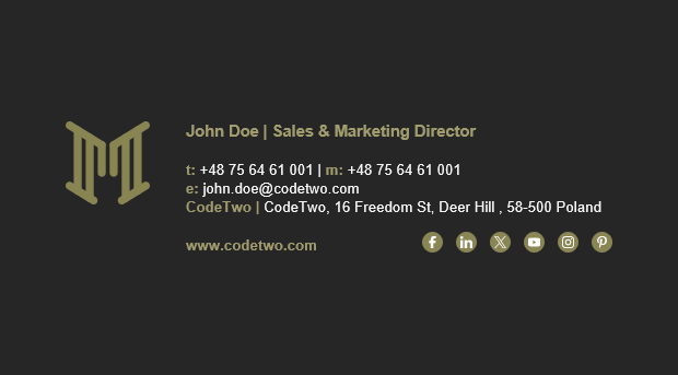 Free compact email signature template - Mail-Signatures.com