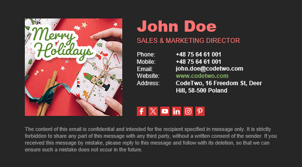 Free Christmas email signature - Boxing Day - Mail-Signatures.com