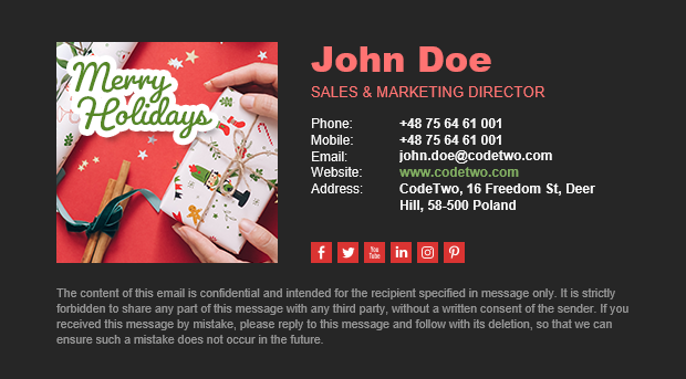 Free Christmas email signature - Boxing Day - Mail-Signatures.com