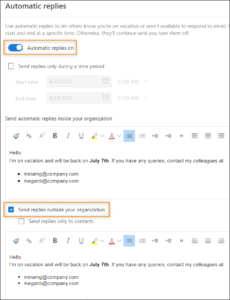 How to set up out of office email signature
