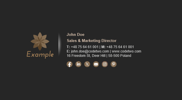 Minimalist with large logo - Mail-Signatures.com