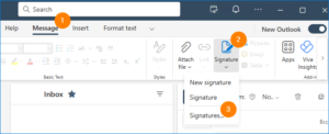How to create an email signature in new Outlook for Windows