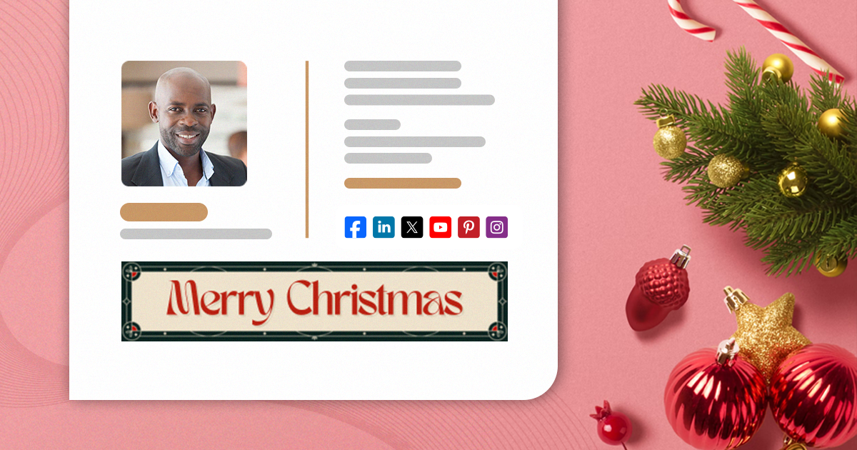 Free Christmas email signatures with animated elements