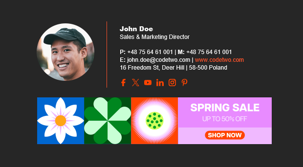 Fresh Spring – the email signature template for you