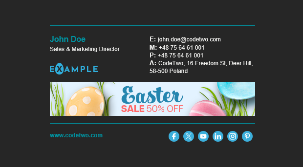 Pretty In Pastels – a pretty cool email signature inspiration