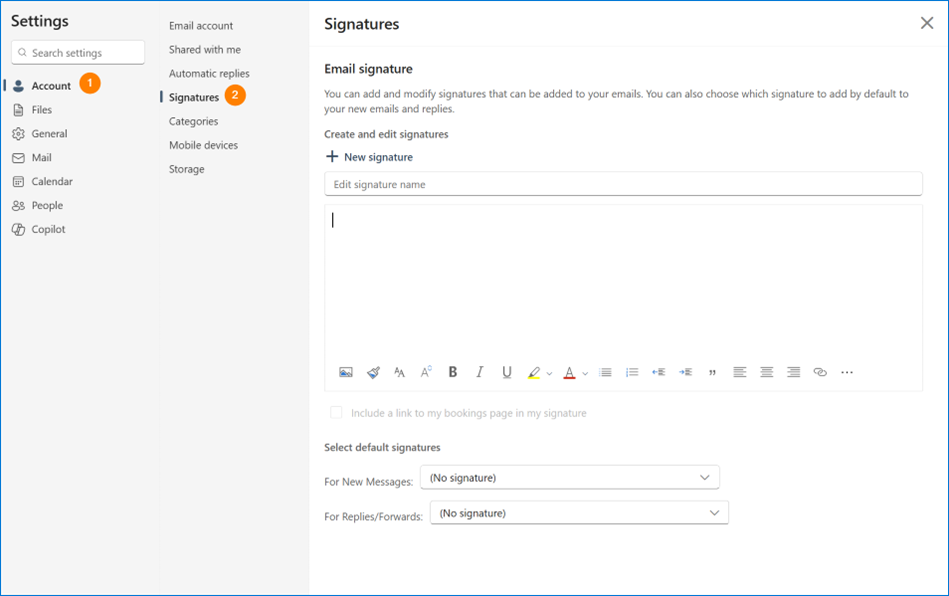 Learn how to update email signatures in OWA