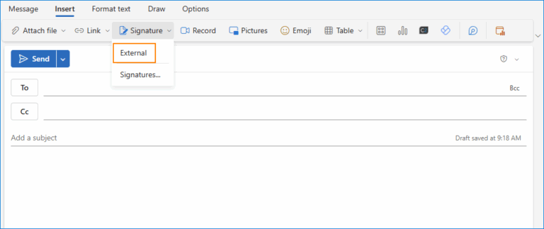 Learn how to update email signatures in OWA