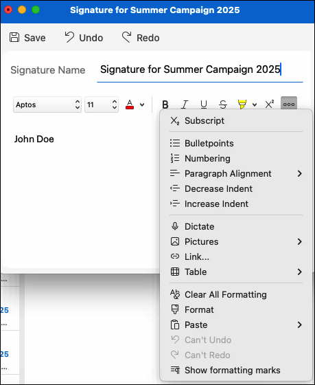 Create an email signature in Outlook for Mac in 10 steps