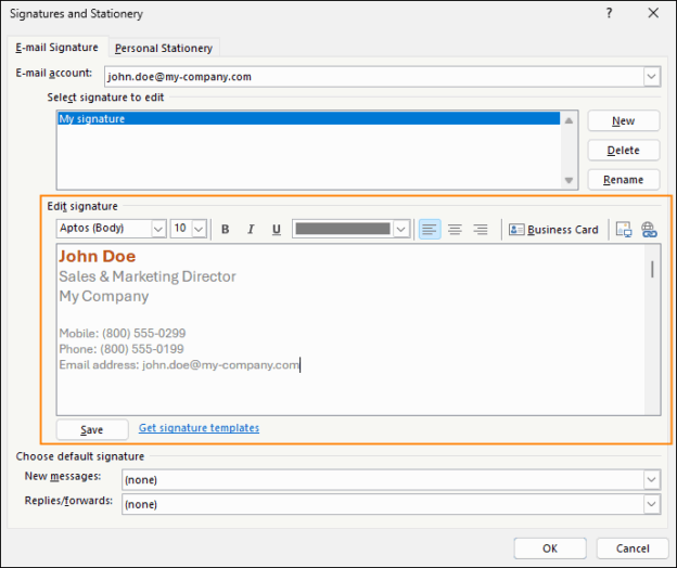 Best way to create an email signature for Outlook