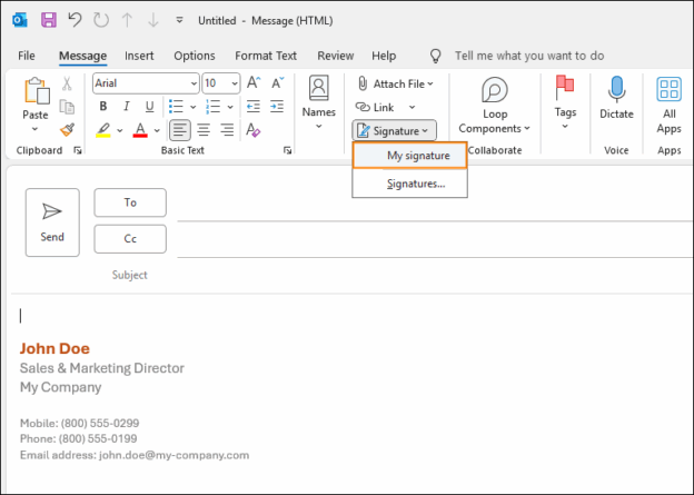 Best way to create an email signature for Outlook