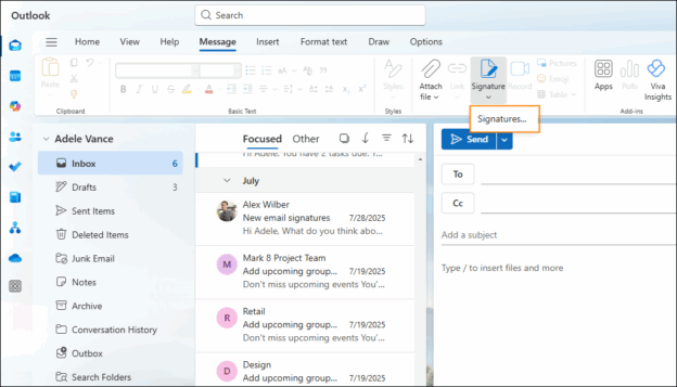 Best way to create an email signature for Outlook