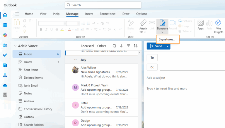 Best way to create an email signature for Outlook