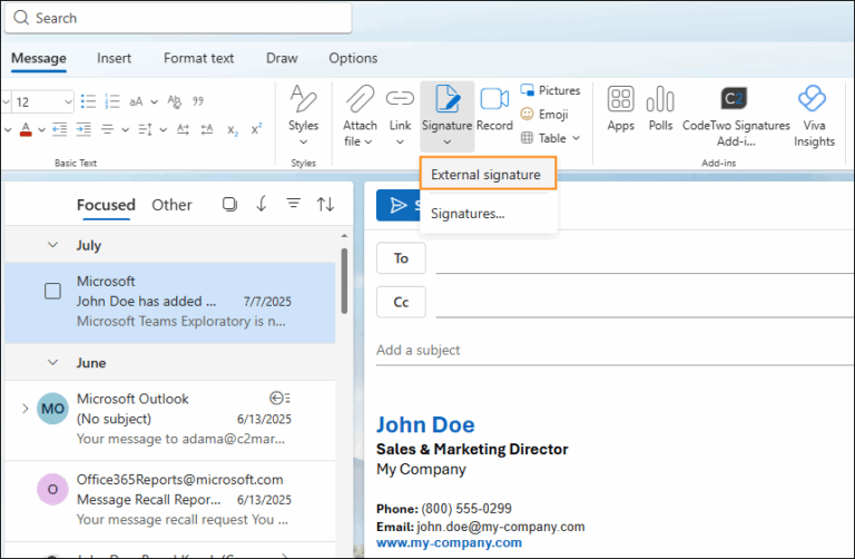 Best way to create an email signature for Outlook