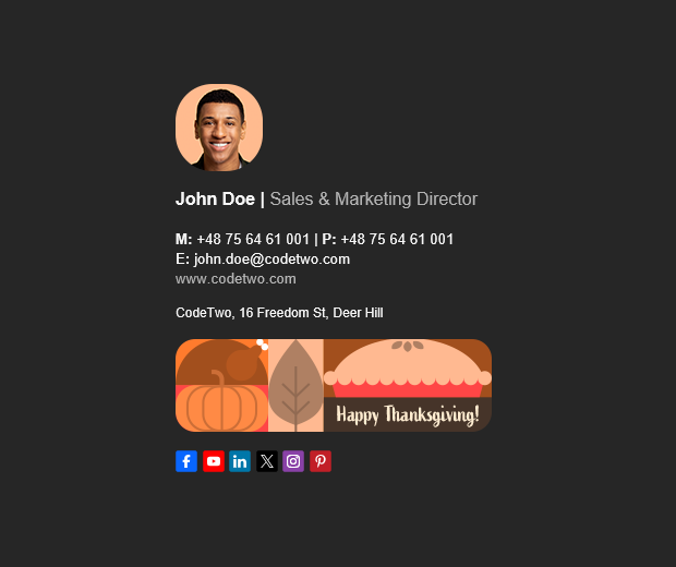 Fall Vibes – your new email signature for this November