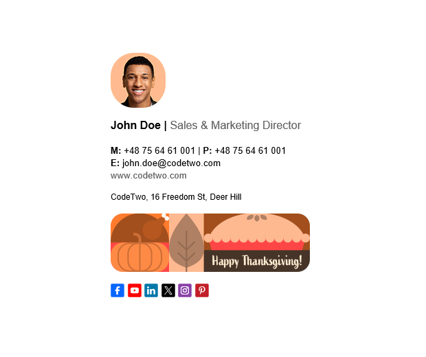 Fall Vibes – your new email signature for this November