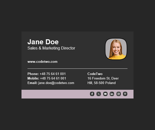 Professional Outlook for your Outlook email signature