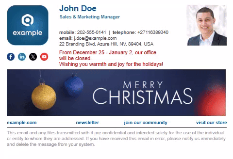 Top 12+ free Christmas banners for holiday email signatures